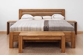 BMB Adriana Lux postel - dub Moření: Olej bílý, Provedení: Dub průběžný, Rozměr: 160 x 200 cm