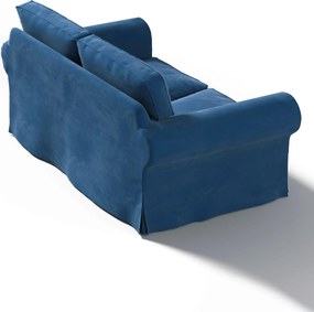 Potah na pohovku IKEA  Ektorp 2-místná, nerozkládací barva tmavě modrá látka lesklé, sametová