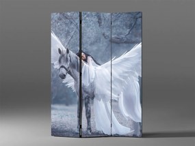 Liox PARAVÁN OKŘÍDLENÝ JEDNOROŽEC A ŽENA Rozměr: 135 x 180 cm