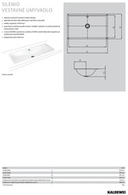 Kaldewei Silenio - Umyvadlo vestavné 634x391 mm s přepadem, AD, bez otvoru pro armaturu, s Perl-effektem, alpská bílá 906006003001