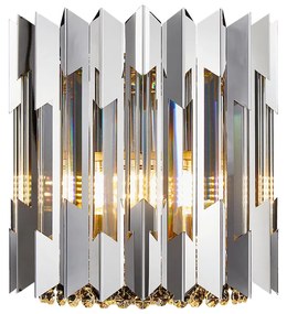 Nástěnné svítidlo Ritz, 1x křišťálové/chromové kovové stínítko