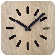 KUBRi 0162 - 30 cm hodiny z dubového masívu včetně dřevěných ručiček