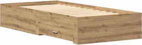 Rám postele Artisanový dub 90 x 190 cm Kompozitní dřevo 3333991