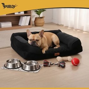Ortopedický pelíšek lůžko pro psy S Purlov 26914, 65x55cm, černá