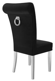 Čalouněná jídelní židle ST65 + klepadlo, Klepadlo: černá, Barva křesla: černá, Potah: Magic Velvet 2217