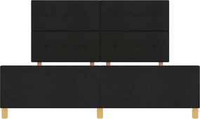 Rám postele s čelo Černá 180 x 200 cm textil 3344748