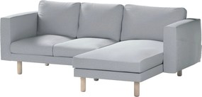 Potah na pohovku IKEA Norsborg 3-místná se šezlongem barva šedá látka pletený vzor