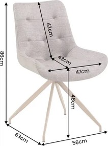 Designová židle Amiyah taupe / béžová