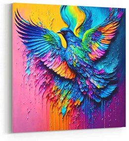 Obraz barevná holubice