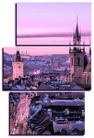 Obraz na plátně - Panoramatický pohled na starú Prahu - obdélník 7256VC (90x60 cm)