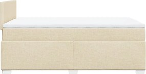 Box spring postel s matrací krémová 120x200 cm textil 3285853
