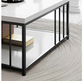 Designový konferenční stolek Natine 90 cm bílý/černý