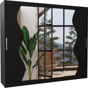 ADRK Furniture Skříň s posuvnými dveřmi a zrcadlem SHARON 250 ADRK-SW-SHA-B-250