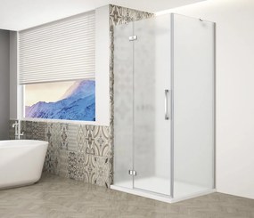 Gelco Trinity Chrom čtvercový sprchový kout 100 x 100 x 200 cm otevírací levá aluchrom sklo matné GT5610-10ML-CH