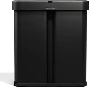 Simplehuman DUAL SENSOR černý / Odpadkový koš / Bezdotykový / Hlasové