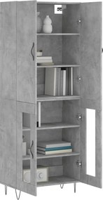 Skříň highboard betonově šedá 69,5x34x180 cm kompozitní dřevo 3198069
