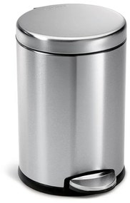 Pedálový odpadkový koš Simplehuman – 4,5 l, kulatý, matná ocel, FPP
