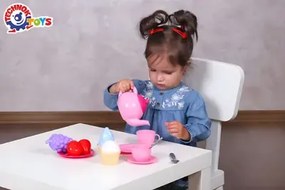Čajová souprava nádobí s dezerty 15 ks / Dětské nádobí / Plast / 3+