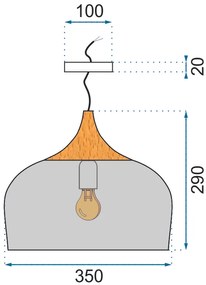 Stropní svítidlo BARI - bílé
