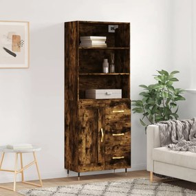 Skříň highboard kouřový dub 69,5 x 34 x 180 cm kompozitní dřevo,  3190002