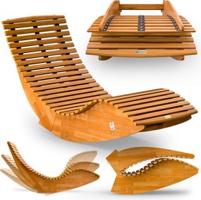Saunové lehátko Java skládací ergonomické houpačka možnost zajištění