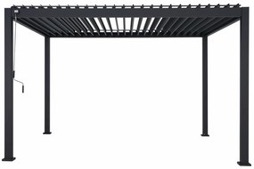 Outdoor Creations Hliníkovo-ocelová pergola s vyčnívajícImi lamelami ALUSTEEL 300x400cm 4 stojky Barva: Antracit RAL 7015