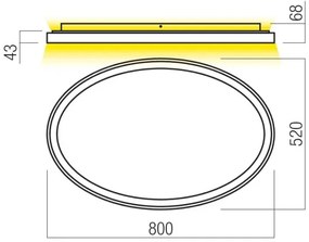 Redo 01-3811 - LED Stmívatelné stropní svítidlo NOBU LED/80W/230V černá