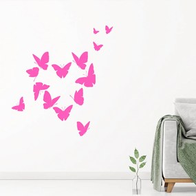 Živá Zeď Samolepka na zeď Motýlci ve tvaru srdce Barva: černá