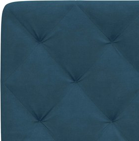 Postel s matrací modrá 90 x 200 cm samet 3208638
