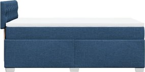 Box spring postel s matrací modrá 90x190 cm textil 3285756