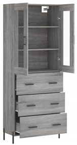 Skříň highboard šedá sonoma 69,5 x 34 x 180 cm kompozitní dřevo,  3198415