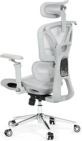 Kancelářská ergonomická židle PORTE — síťovina, šedá