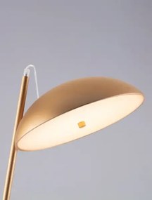 Designová stojací lampa Flute zlatá