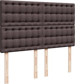 Box spring postel s matrací tmavě hnědá 160x200 cm textil 3292856