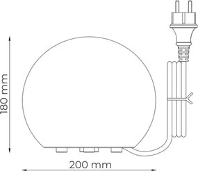 Zuma Line Mc20E - Venkovní lampa GLOBO 1xE27/10W/230V pr. 20 cm IP44