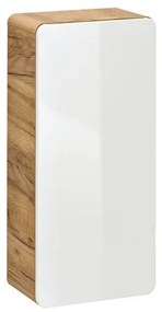 Koupelnová závěsná skříňka spodní Aruba 830 1D dub craft zlatý/bílý lesk