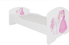 ADRK Furniture Postel s matrací PEPE PRINCESS AND HORSE 160x80 CH-Pep- Prin- Hors-160-E856