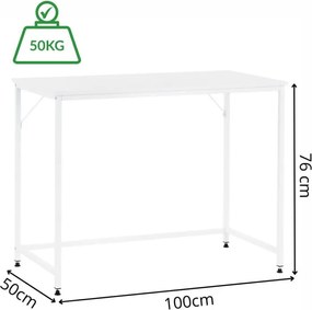 Psací stůl 100x50x76 cm SPRINGOS HF0042 bílý