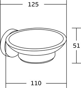 Mexen příslušenství, TIBER držák na mýdlo, chrom, 7050539-00