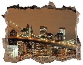 Wallmuralia Fototapeta díra na zeď 3D Manhattan New York 95x64 cm