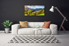 Obraz na plátně Skleněná Alpy Krajina 100x50 cm