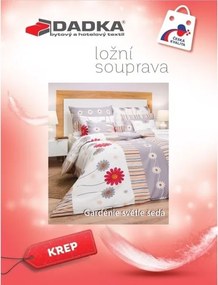 DADKA Povlečení krep Gardénie světle šedá 140x220, 70x90 cm