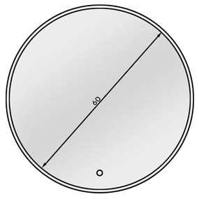 Eltap Zrcadlo Elistul A s LED osvětlením ⌀60 cm, bílé