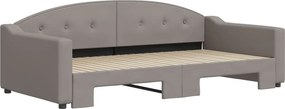 Válenda s přistýlkou taupe 100 x 200 cm textil 3197538