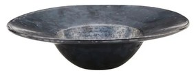 House Doctor, Kameninový talíř na těstoviny Pion Black/Brown , 25 cm | černá, hnědá