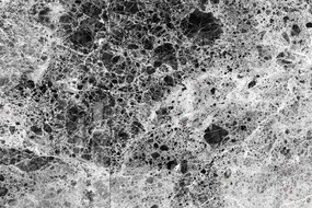 DIMEX | Vliesová fototapeta Šedý leštěný mramor MS-5-2488 | 375 x 250 cm | bílá, černá