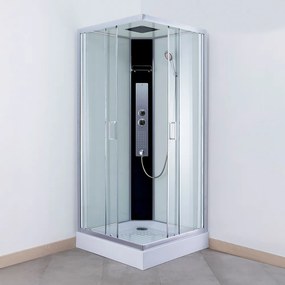 Roltechnik Outlet Hydromasážní box LUCIDUS SQUARE Varianta: rozměry: 90x90 cm - (LUCIDUS SQUARE/90x90 - 4000898), Barva profilů a typ výplně: profily: brillant, výplň: transparent