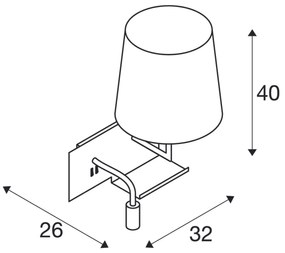 SLV 1003460 Somnila Flex, nástěnné svítidlo k posteli, 1x E27 + LED 3W 3000K, bílá, verze vpravo, USB přípojka