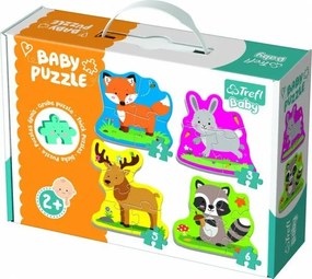 Puzzle baby Zvířátka v lese 4ks