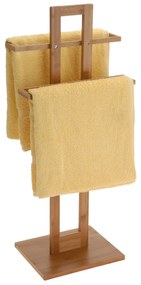 Tutumi, koupelnový bambusový věšák na ručníky 392590, hnědá, HOM-10000